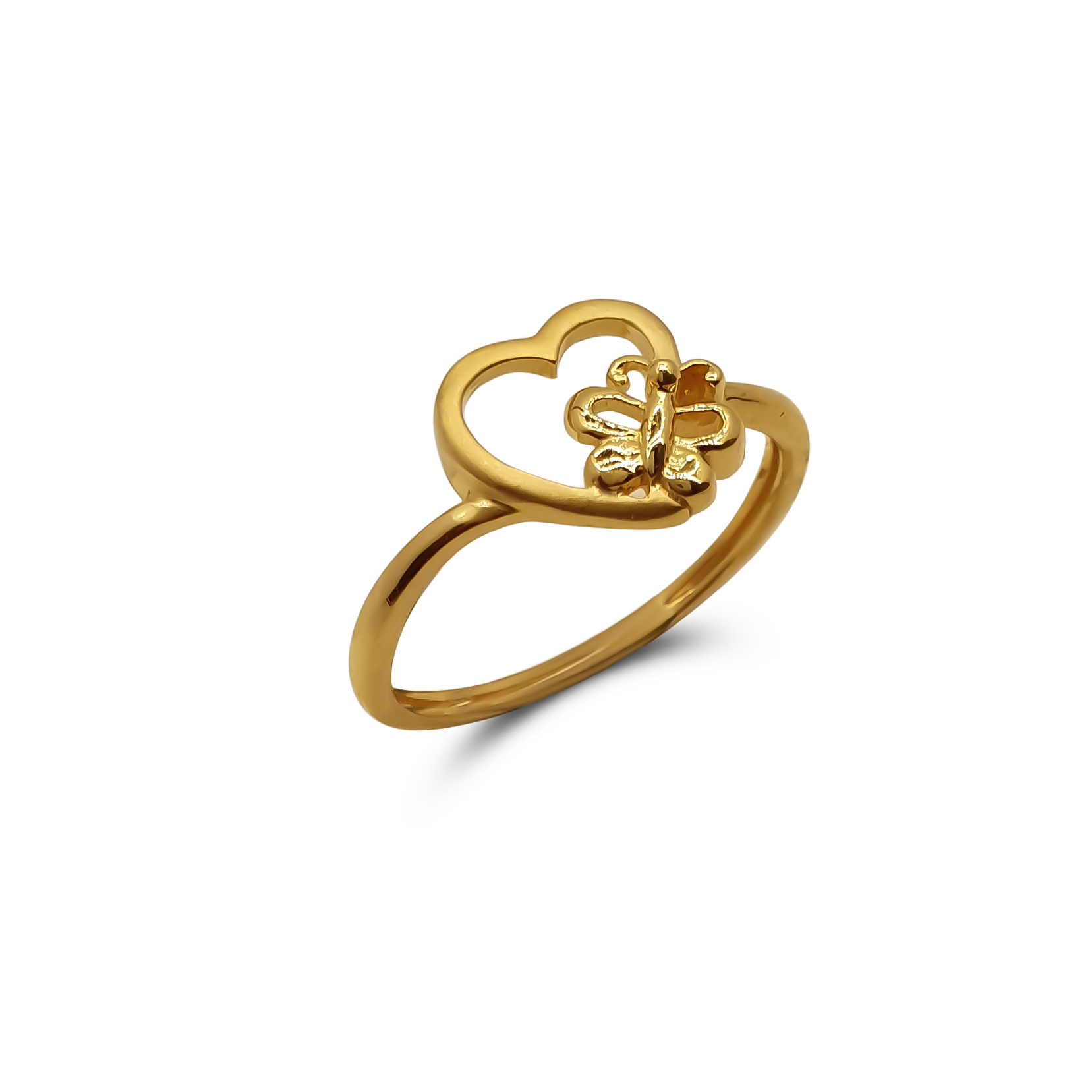 22K Ring - Butterfly and Heart – Javeri Jewellery
