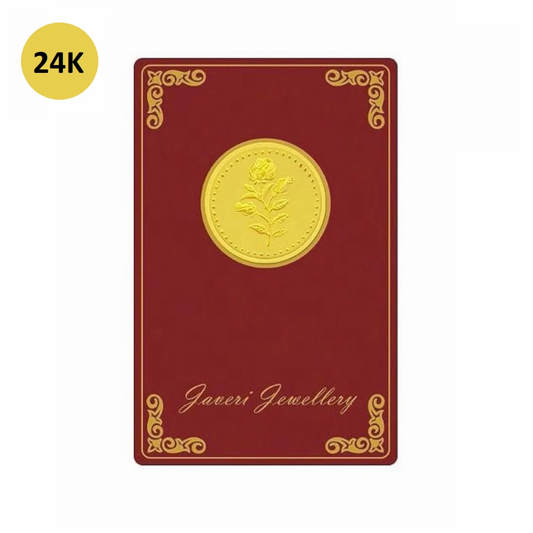 24K Gold Coin - Flower – Javeri Jewellery